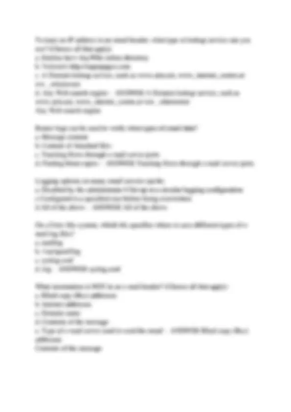 Digital Forensics Final Exam Questions and Answers | Exams Computer ...