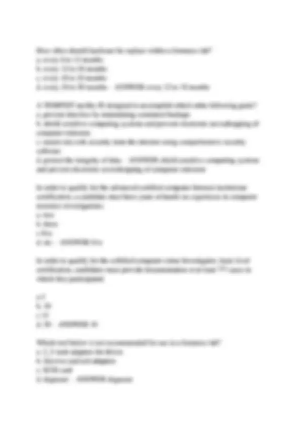 Digital Forensics Final Exam Questions and Answers | Exams Computer ...