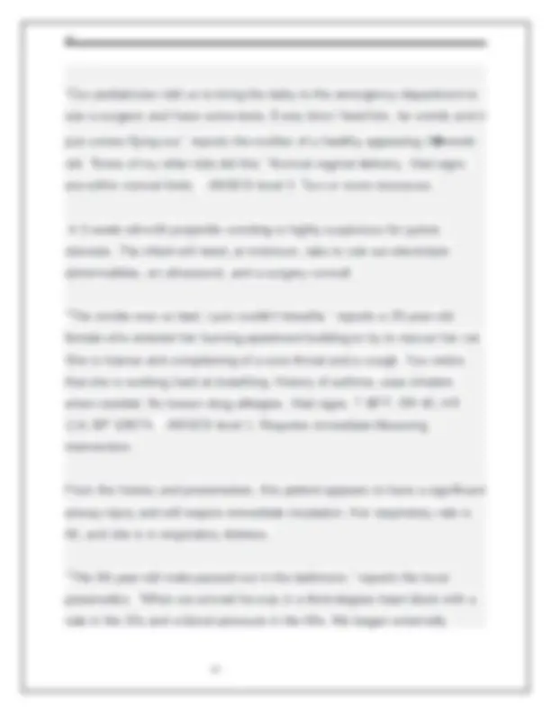 ESI Triage Practice Cases: Emergency Severity Index Scenarios ...