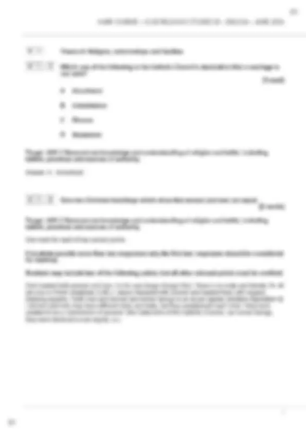 Actual 2024 AQA GCSE RELIGIOUS STUDIES B 8063/2A Paper 2A Question ...