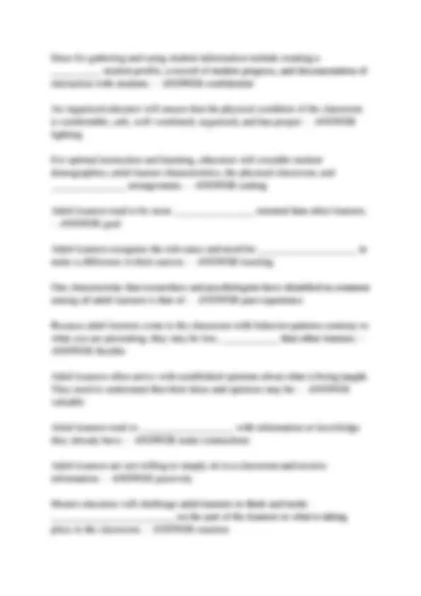 MASTER EDUCATOR, 3RD EDITION EXAM QUESTIONS WITH 100% CORRECT ANSWERS ...