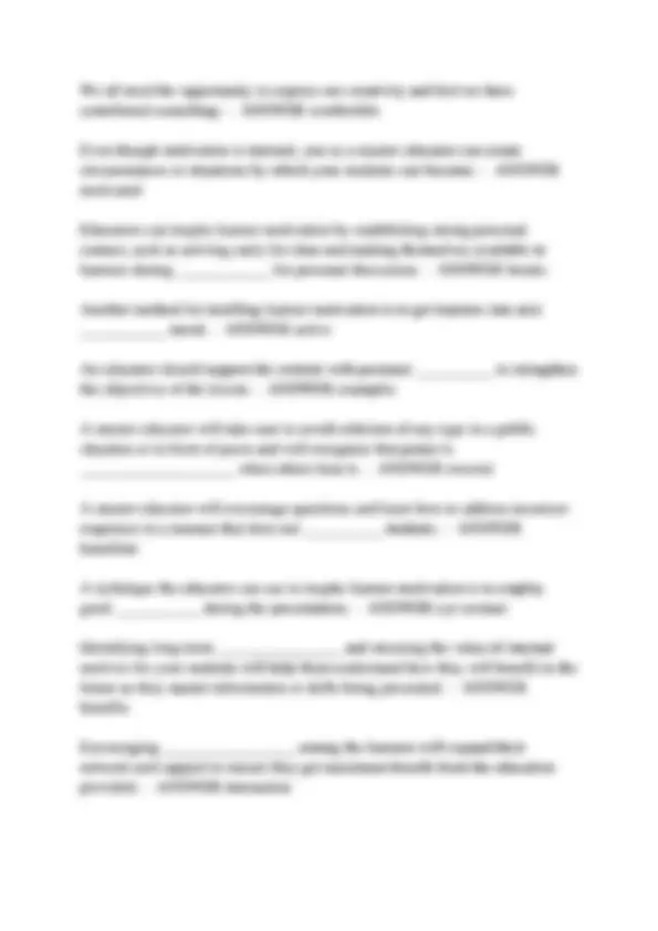 MASTER EDUCATOR, 3RD EDITION EXAM QUESTIONS WITH 100% CORRECT ANSWERS ...