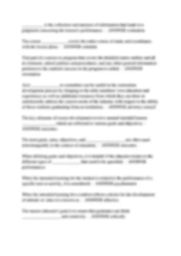 MASTER EDUCATOR, 3RD EDITION EXAM QUESTIONS WITH 100% CORRECT ANSWERS ...