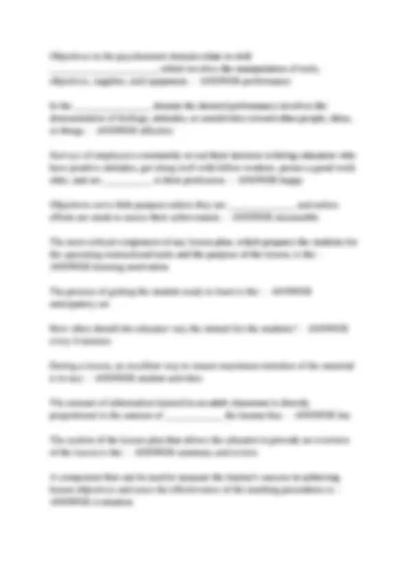 MASTER EDUCATOR, 3RD EDITION EXAM QUESTIONS WITH 100% CORRECT ANSWERS ...