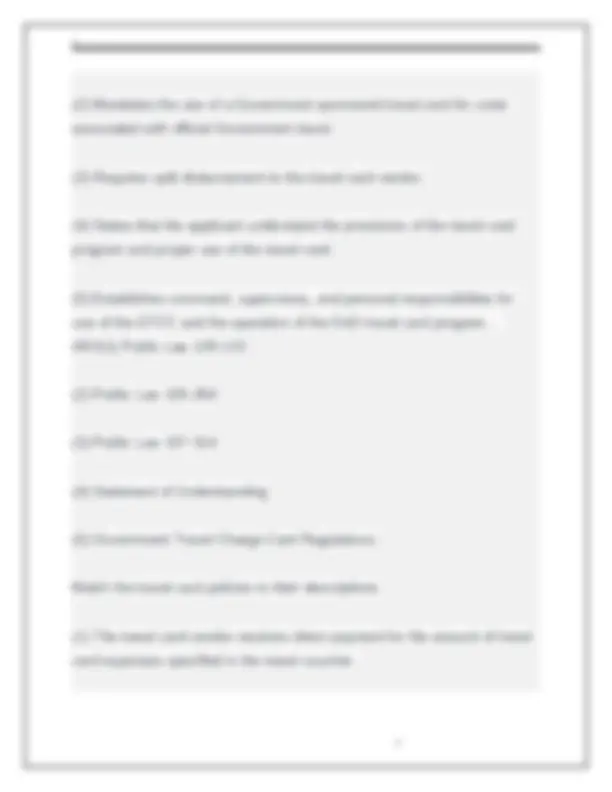 GTCC Program: Questions and Answers on Travel Card Policies | Exams ...