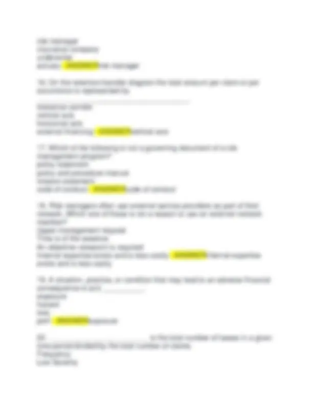 Risk Management Exam Questions and Answers (Updated 2025) | Exams ...