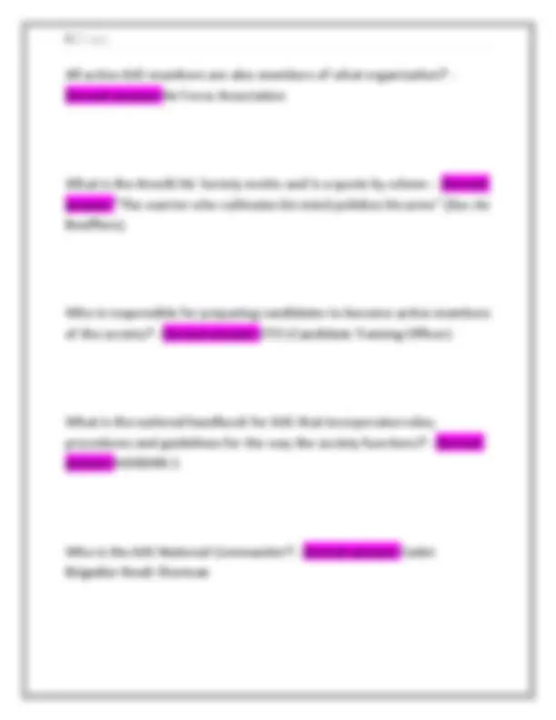 AAS National Test Review: Questions and Answers for Arnold Air Society ...