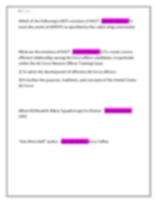AAS National Test Review: Questions and Answers for Arnold Air Society ...