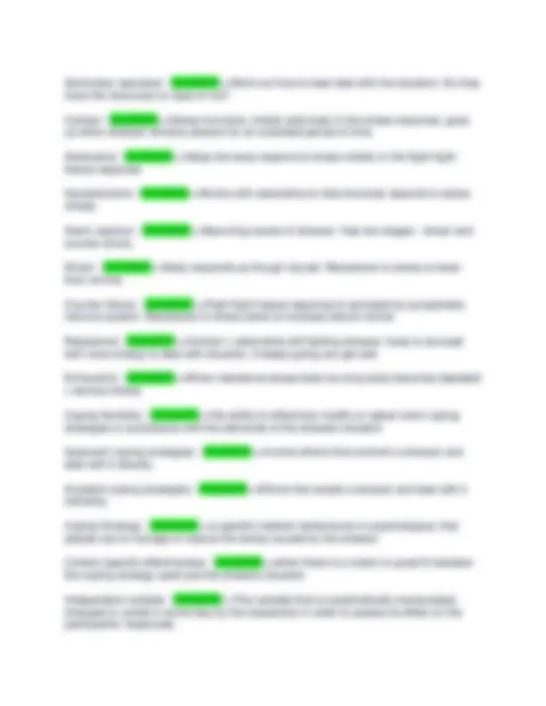 Unit 3 VCE Psychology | Exams Psychology | Docsity