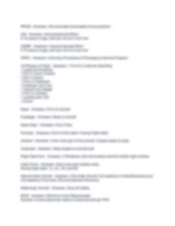 United Airlines Flight Attendant Basic Induction Terms Exam Questions ...