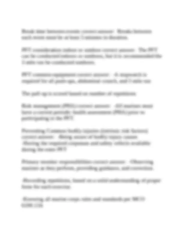 PFT Monitor Certification Overview Questions With Complete Solutions. | Exams Nursing | Docsity