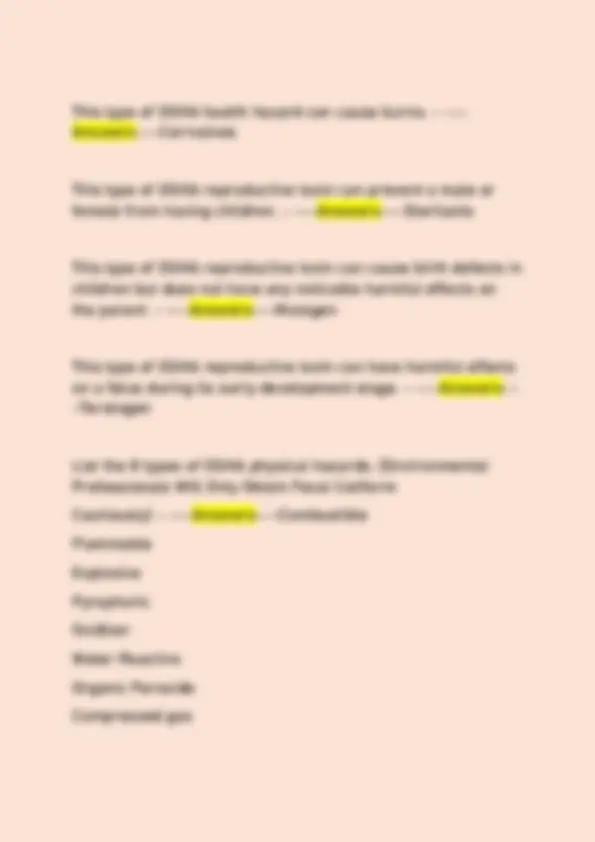 HAZWOPER 40 EXAM 1 (ACTUAL 2025/2026) 100 QUESTIONS WITH VERIFIED ...