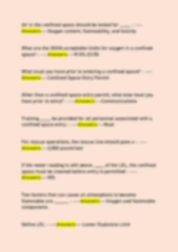 HAZWOPER Confined Space Entry Quizzes: Latest Questions and Answers ...