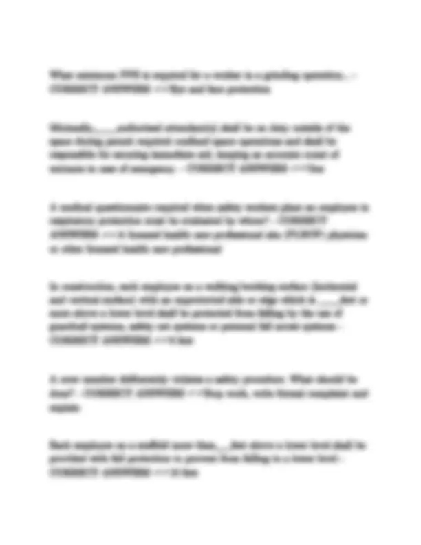 STSC Exam Study questions with answers | Exams Construction | Docsity