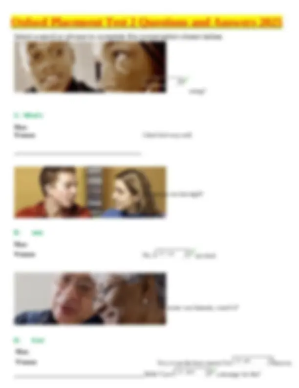 Oxford English Online Placement Test Questions and Answers | Exams ...