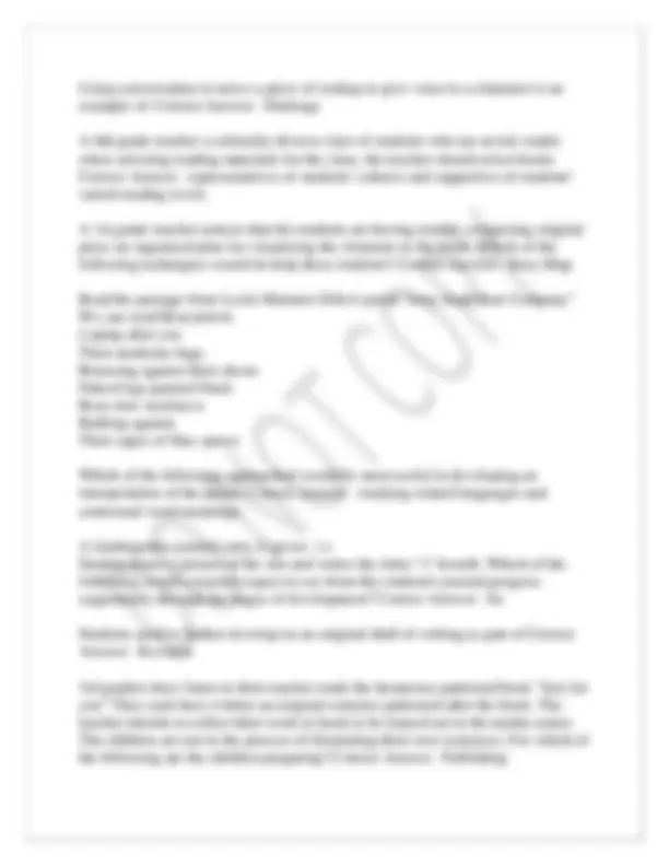 FTCE SUBJECT AREA K-6 LANGUAGE ARTS Exam Questions with 100% Correct ...