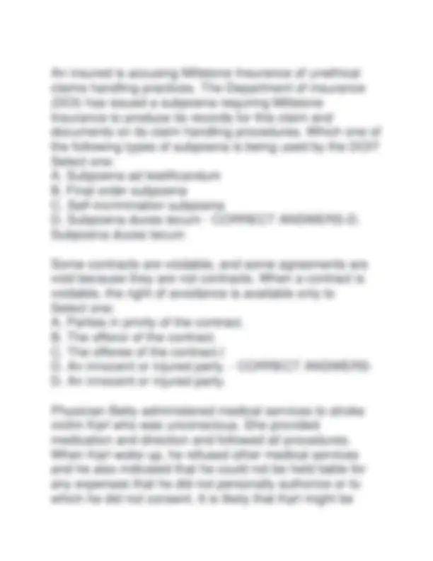 CPCU 530 EXAM 2025 (ACTUAL EXAM) | ALL QUESTIONS AND CORRECT ANSWERS ...