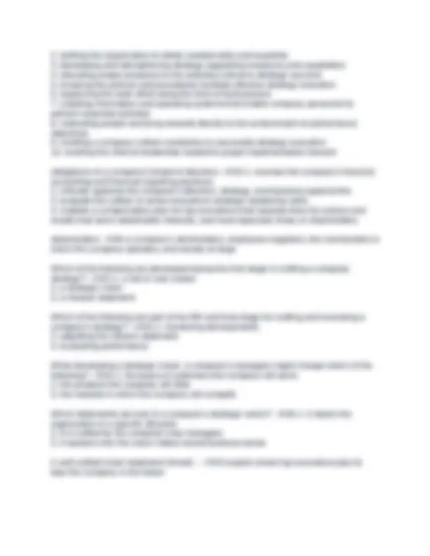 STR581 Ch 2 Charting a company's direction exam | Exams Business ...