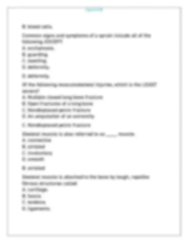 EMT ORTHOPEDIC AND SOFT TISSUE INJURIES EXAM WITH COMPLETE SOLUTIONS ...