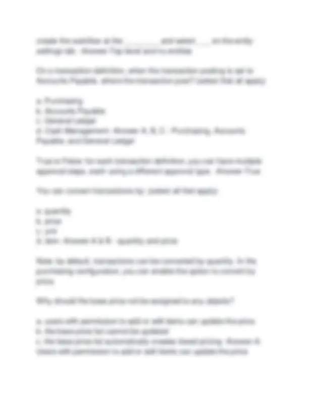 Sage Intacct Implementation Actual Exam 2025 Sage Intacct ...