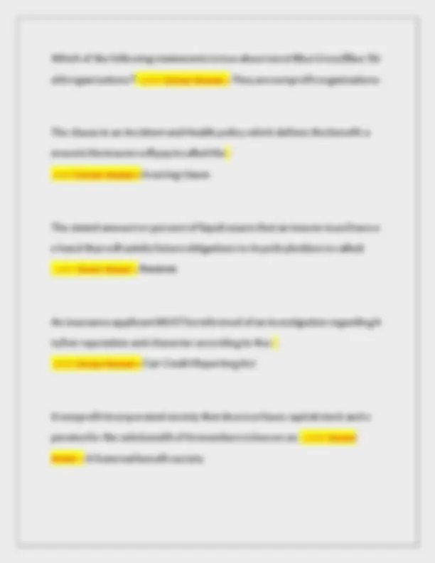 FLORIDA HEALTH 240 LICENSE INSUARANCE UPDATED EXAM STUDY GUIDE 2025 ...