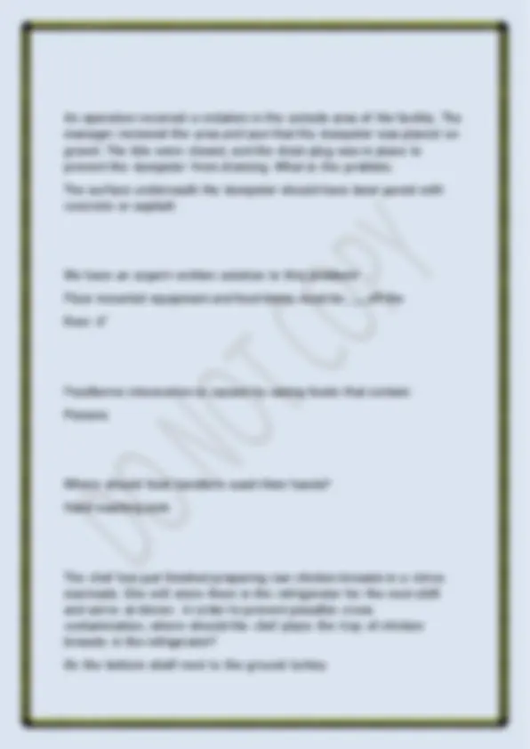 TAP SERIES FOOD SAFETY TRAINING practice Exam Questions and Answers ...