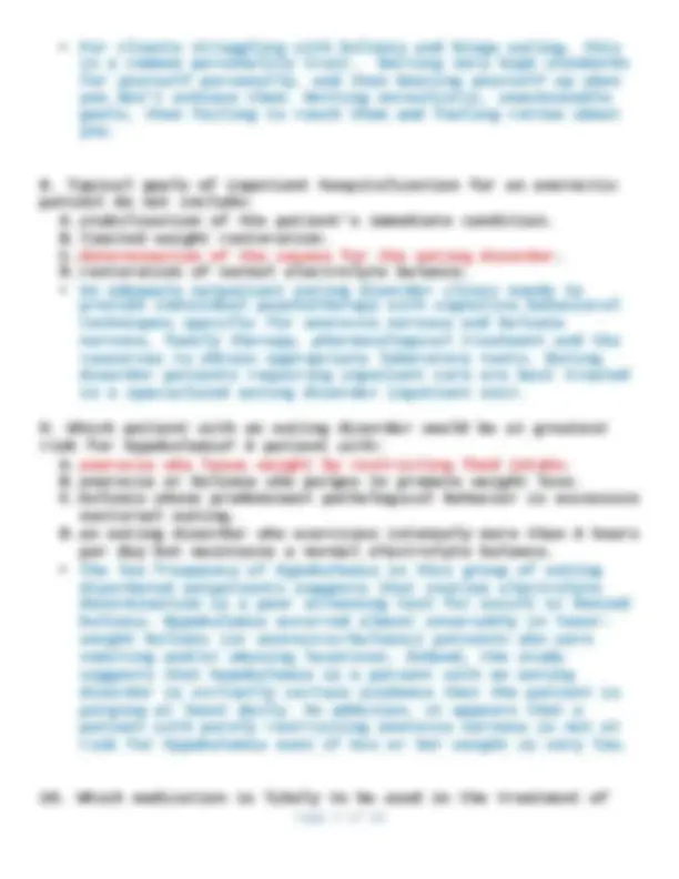 Ncm 105 Care Of Clients With Maladaptive Patterns Of Behavior Questions With Answers Rat