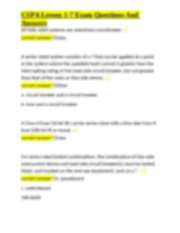 CSP 6 Lesson 1-7 Exam Questions And Answers | Exams Electrical and ...