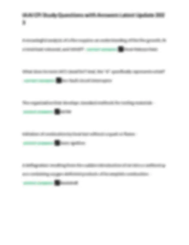 ACTUAL IAAI CFI EXAM 4 COMPLETE 50 REAL TEST QUESTIONS AND CORRECT ...