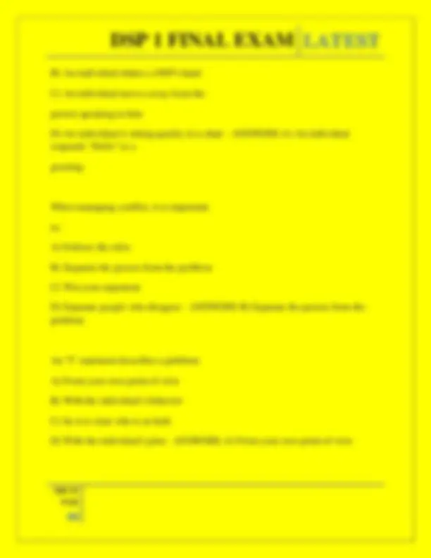 DSP 1 Final Exam: Latest Questions and Answers for Direct Support ...