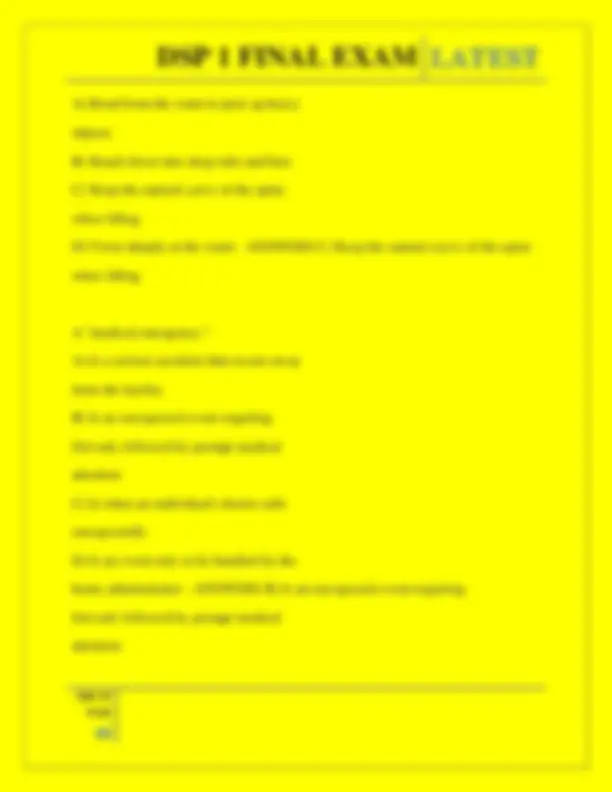 DSP 1 Final Exam: Latest Questions and Answers for Direct Support ...