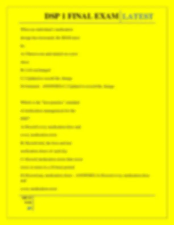 DSP 1 Final Exam: Latest Questions and Answers for Direct Support ...