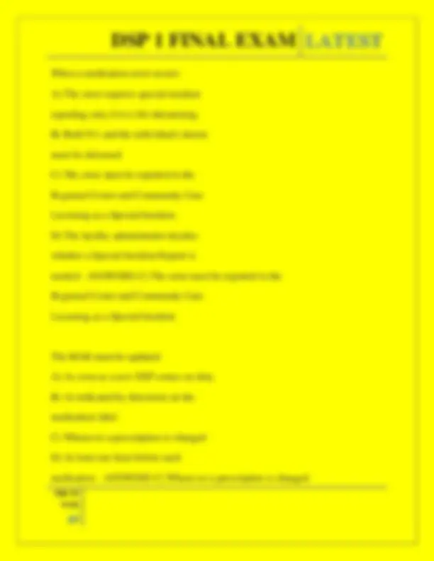 DSP 1 Final Exam: Latest Questions and Answers for Direct Support ...