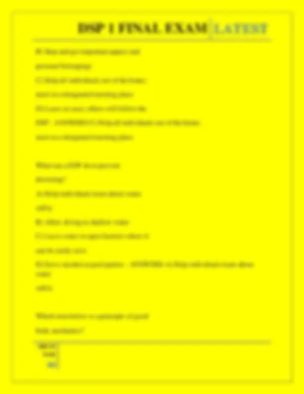 DSP 1 Final Exam: Latest Questions and Answers for Direct Support ...