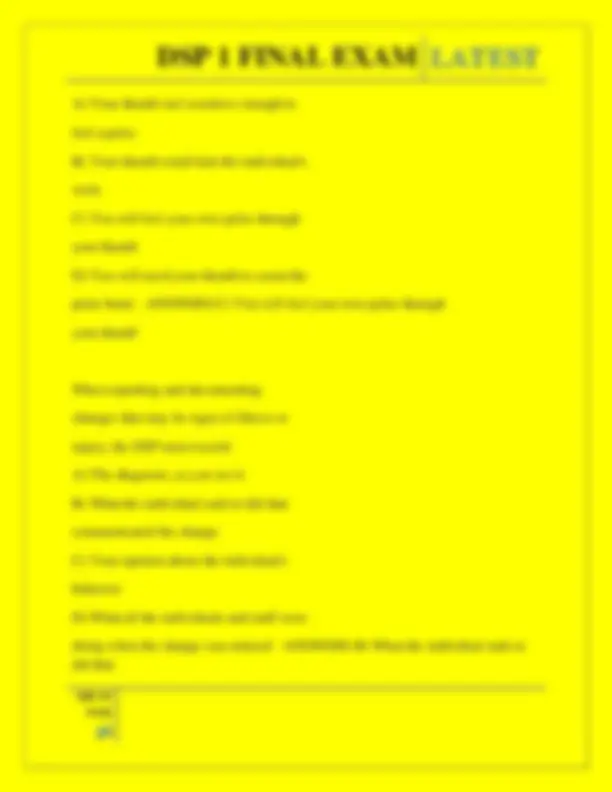 DSP 1 Final Exam: Latest Questions and Answers for Direct Support ...