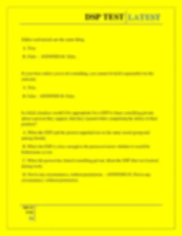 DSP TEST QUESTIONS AND ANSWERS 2025 | Exams Advanced Education | Docsity