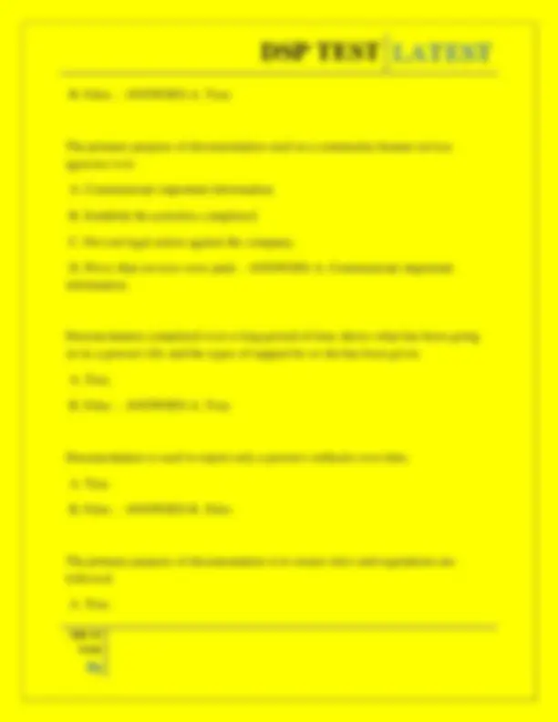 DSP TEST QUESTIONS AND ANSWERS 2025 | Exams Advanced Education | Docsity