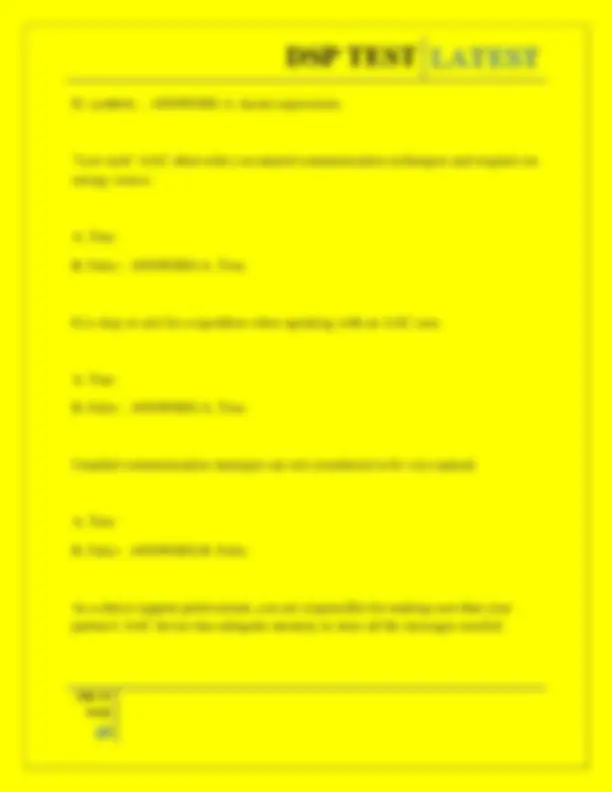 DSP TEST QUESTIONS AND ANSWERS 2025 | Exams Advanced Education | Docsity