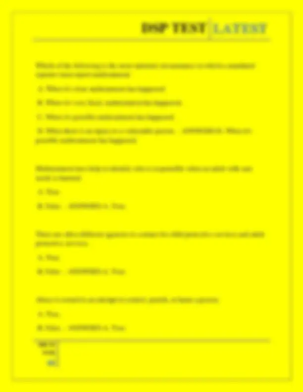 DSP TEST QUESTIONS AND ANSWERS 2025 | Exams Advanced Education | Docsity