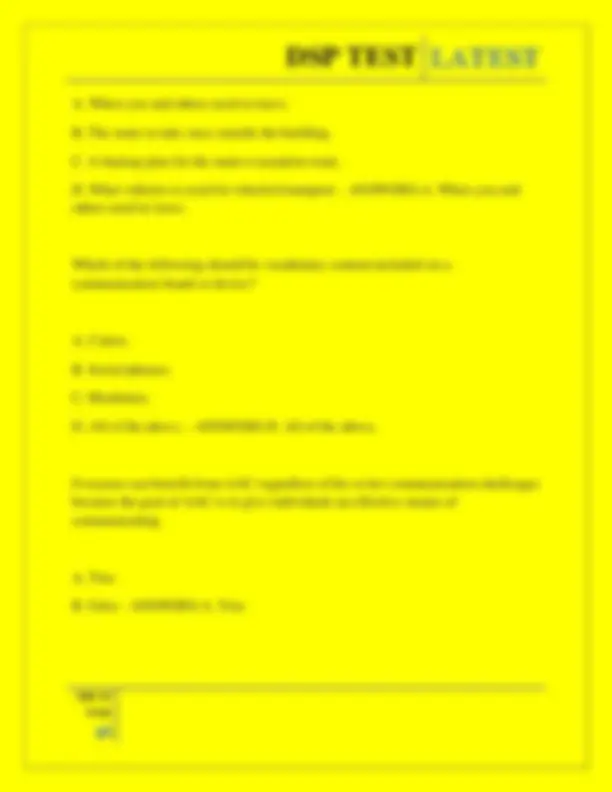 DSP TEST QUESTIONS AND ANSWERS 2025 | Exams Advanced Education | Docsity