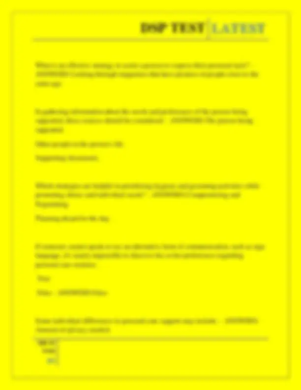 DSP TEST QUESTIONS AND ANSWERS 2025 | Exams Advanced Education | Docsity