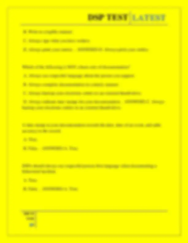 DSP TEST QUESTIONS AND ANSWERS 2025 | Exams Advanced Education | Docsity