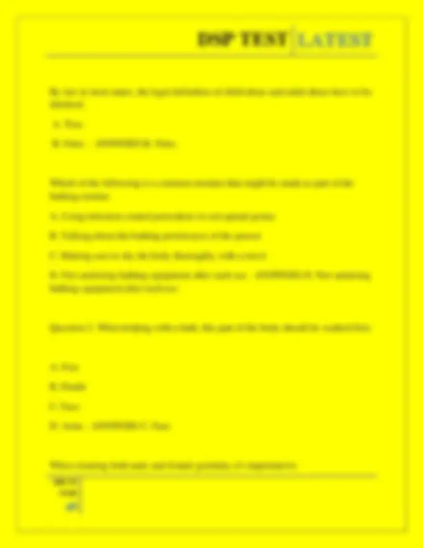 DSP TEST QUESTIONS AND ANSWERS 2025 | Exams Advanced Education | Docsity