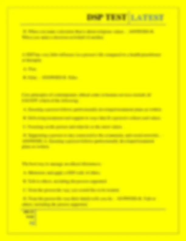 DSP TEST QUESTIONS AND ANSWERS 2025 | Exams Advanced Education | Docsity