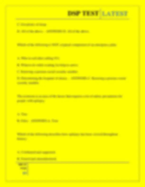 DSP TEST QUESTIONS AND ANSWERS 2025 | Exams Advanced Education | Docsity