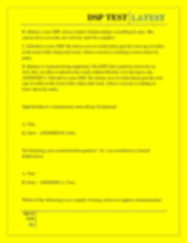 DSP TEST QUESTIONS AND ANSWERS 2025 | Exams Advanced Education | Docsity