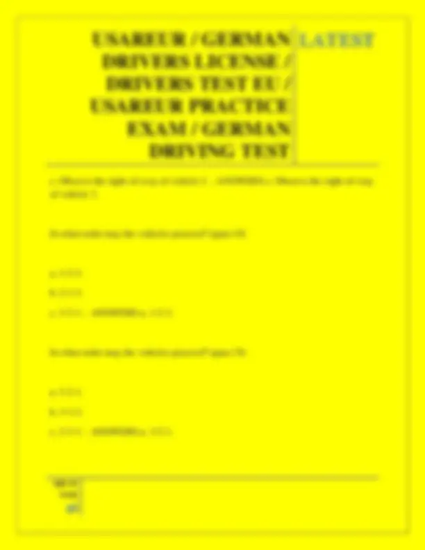 USAREUR / GERMAN DRIVERS LICENSE / DRIVERS TEST EU / USAREUR PRACTICE ...