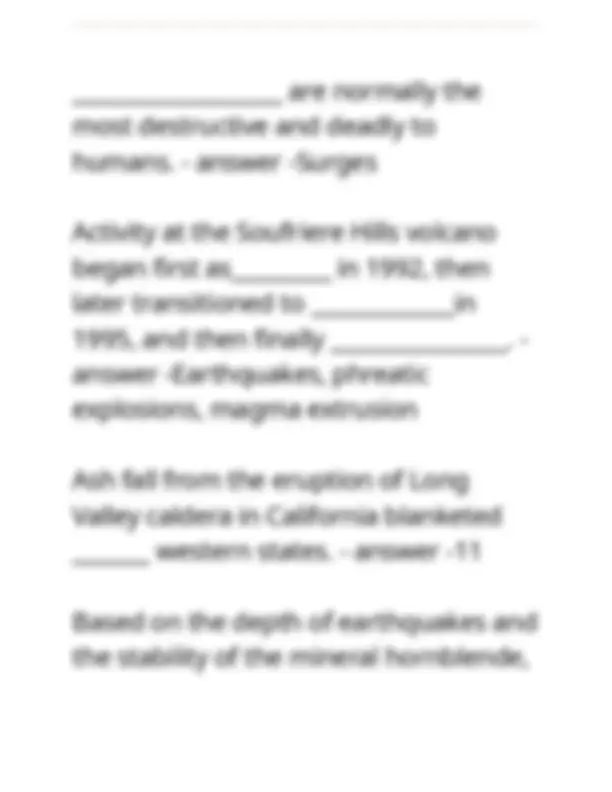 ERTH 111- Ash Fall, Ash Flows, and Surges study guide.docx | Exams ...