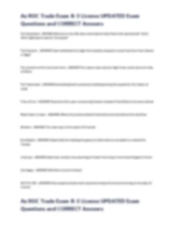 Az ROC Trade Exam B-3 License UPDATED Exam Questions and CORRECT ...