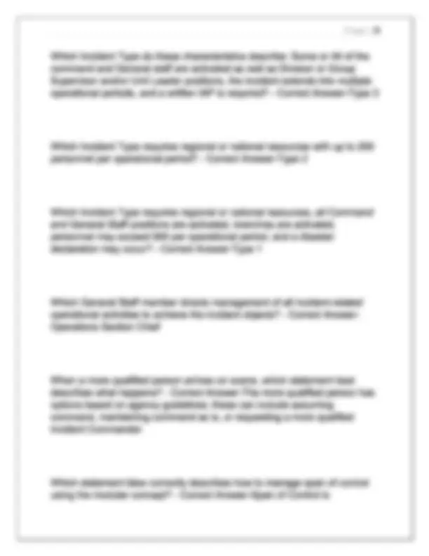 NIMS-IS 200.c Final Exam Questions with correct Answers 2025/2026( A+ ...